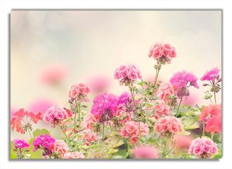 Wallario selbstklebendes Poster - Zarte Bl&uuml;ten in Rosa, Aufkleber in Premiumqualit&auml;t, Klebefolie Gr&ouml;&szlig;e: 70 x 100 cm (Riesenposter)