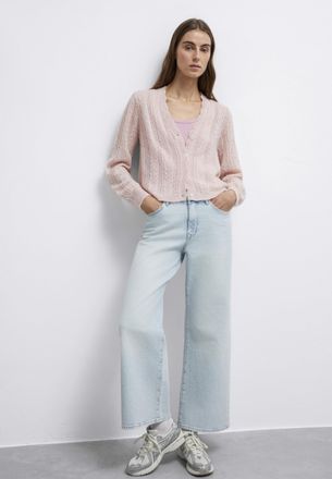 Mavi Damen Button Front Cardigan Strickjacke, Chalk pink, XL