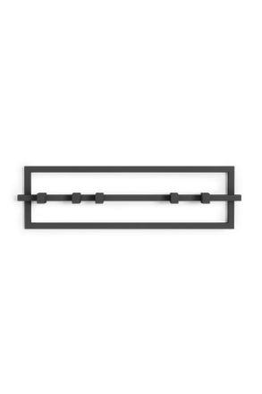 Umbra Wandgarderobe, Schwarz, Metall, 53x15x6 cm, Garderobe, Garderobenleisten & Garderobenhaken