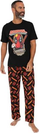 MARVEL Deadpool Pyjama long pour homme, Noir, XXL