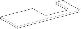 Keramag Keramag - Geberit one Waschtischplatte, Ausschnitt rechts, 120x3x47 cm