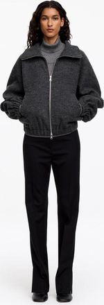 Arket Pullover Aus Wollwalk -Grau