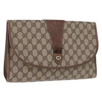 Gucci Sac Clutch Vintage Pre-owned - Femme - Pre-owned - Beige - Taille: ONE Size