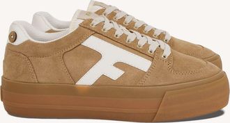 Faguo Baskets plateforme cuir su&egrave;de sables