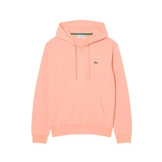 Lacoste Homme, Sweatshirts et sweats &agrave; capuche, Rose, Taille: M SweaT-shirt zipp&eacute; &agrave; capuche - corail