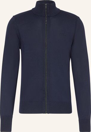 HUGO BOSS Strickjacke Avac blau