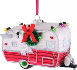 Gift Company Wohnwagen Christbaumschmuck, Glas, 13cm