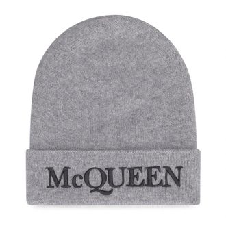 Alexander McQueen Logo-bestickte Beanie - - Accessories - Herren - Grau - ONE SIZE