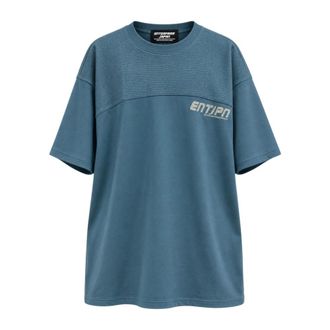 Enterprise Japan T-shirt Col Rond en Coton SS Planet - Homme - Tops - Bleu - Taille: M