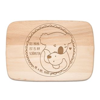 Mr. & Mrs. Panda Frühstücksbrett Koala Mama - Geschenk, Geburtstag, Opa, Muttertag, Weihnachten, Holzbrett, Frühstücksbrettchen, Vatertag