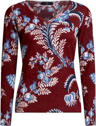 Etro Pullover mit Print - Rot