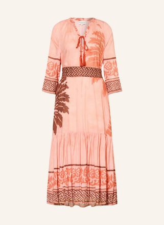 Miss June Miss June Kleid Aida Palme Mit 3/4-Arm orange