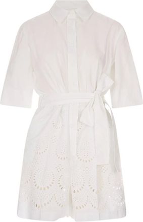 P.A.R.O.S.H. P.a.r.o.s.h., Femme, Robes, Blanc, Taille: 38 FR Cannes Playsuit