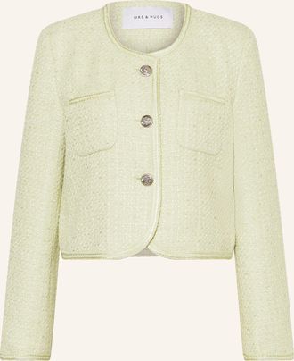 Mrs & Hugs Mrs & Hugs Kastenjacke Aus Boucl&eacute; gruen