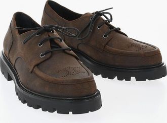 Celine Derby-Schuhe MARGARET Aus Wildleder Mit Profilsohle Celine