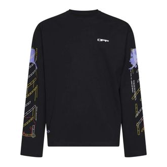 Off-white Archigeography Print Crewneck - - Tops - Herren - Schwarzk - XL