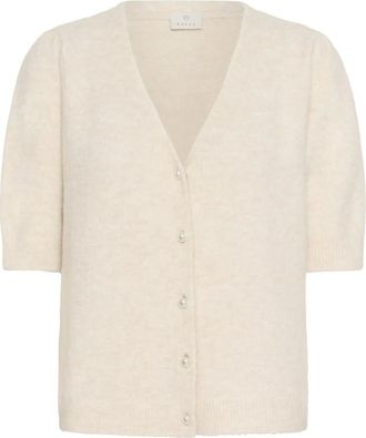 Kaffe Marina Knit Cardigan - Femme - Pulls - Beige - Taille: 40 FR