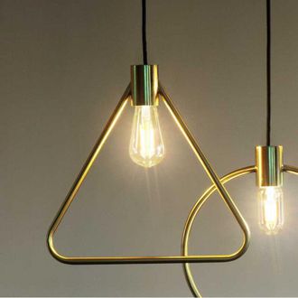 Millumine Millumine - Suspension Filaire Abc Laiton Satin&eacute; Triangle