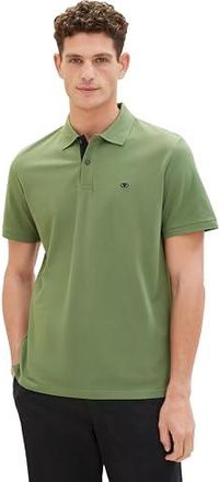 Tom Tailor 1031006 Polo piqu&eacute; Basique Homme, 21586 - Dull Moss Green, M