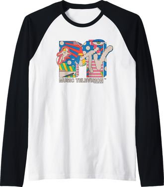 Giesswein Retro 90er Jahre Astronaut Musik TV Logo Raglan