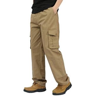 Generic Pantalons de jogging pour hommes pantalons pour hommes solide &eacute;t&eacute; d&eacute;contract&eacute; tous les pantalons de jeu pantalons cargo longs tiss&eacute;s &agrave; la mode avec po