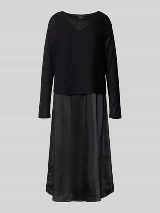 s.Oliver Black Label Flie&szlig;endes Freizeitkleid im Set mit Cropped Pullover mit Woll-Anteil