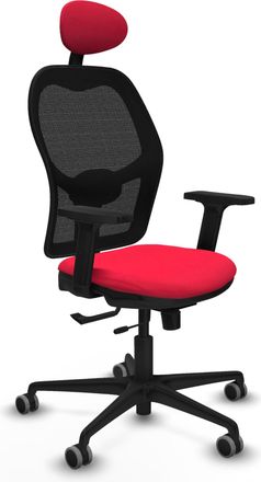 Piqueras y Crespo Arbeitscomputerstuhl mit 2D-Armen, h&ouml;henverstellbarer Lendenwirbelst&uuml;tze und festem Kopfteil, ausgestattet mit Syncro/Traslack und injiziertem Schaums