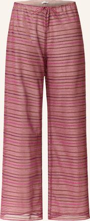 Os&eacute;ree Marlenehose Shiny Stripes Mit Glitzergarn rosa