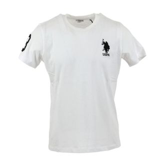U.S.Polo Association Besticktes Baumwoll-T-Shirt Wei&szlig; M&auml;nner - - Tops - Herren - Wei&szlig; - 2XL