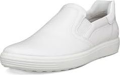 Ecco Baskets souples &agrave; enfiler pour femme, Blanc/blanc verni, 10-10.5