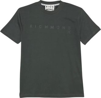 John Richmond T-shirt col rond - Homme - Tops - Vert - Taille: 2XL