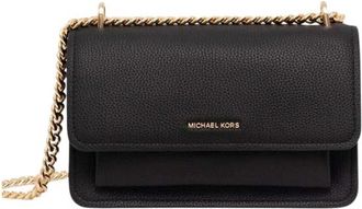 Michael Kors Claire Umh&auml;ngetasche aus genarbtem Leder - - Bags - Damen - Schwarzk - ONE SIZE