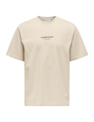 Only & Sons Herren Onscurated RLX Print Tee T-Shirt, Silver Lining, S EU