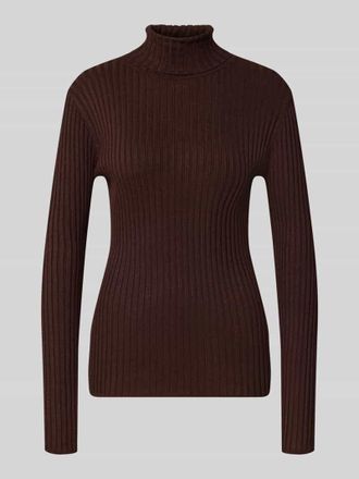 Soyaconcept Rollkragenpullover mit Rippstrickstruktur
