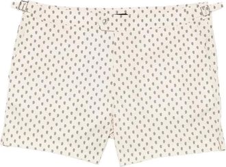 Tom Ford Homme, Maillots de bain, Blanc, Taille: 2XL Short de bain en nylon &agrave; imprim&eacute; cachemire