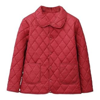 Generic Vestes de grange matelass&eacute;es pour femmes, manteaux dhiver l&eacute;gers &agrave; manches longues, v&ecirc;tements dext&eacute;rieur d&eacute;contract&eacute;s tendance et chauds, Rouge, XXL