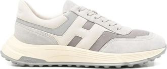 Hogan Low-Top Sneaker - Layered Silk And Nylon Sneakers - Gr. 10 - in Wei&szlig; - f&uuml;r Damen
