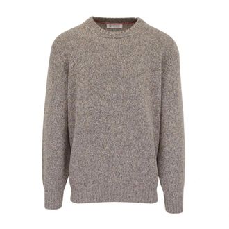 Brunello Cucinelli Rundhals-Strickpullover - - Knitwear - Herren - Grau - 3XL