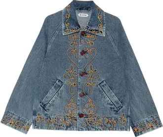 Bode Rawlins Embroidered Denim Jacket