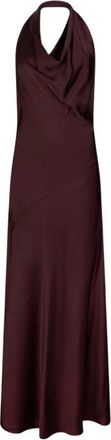 Liu Jo Femme, Robes, Brun, Taille: 36 FR Long Satin Dress