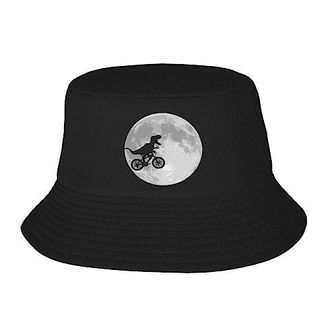 Generic Chapeau De Seau Unisexe V&eacute;lo Dinosaure Et Lune Femme Chapeau De P&ecirc;cheur &Eacute;t&eacute; Respirant Bonnet Soleil, pour La Randonn&eacute;e, Chasse, Sports, 56-58cm