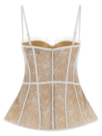 Giuseppe Di Morabito Lace Bustier Top - Beige