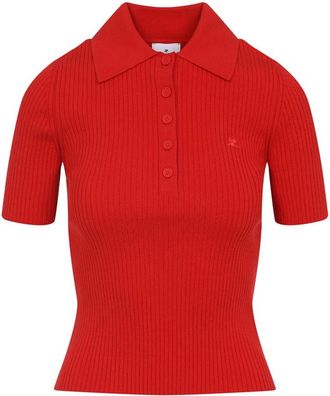 Courr&egrave;ges Poloshirt - Rot