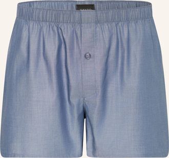 Hanro Web-Boxershorts Fancy Woven blau