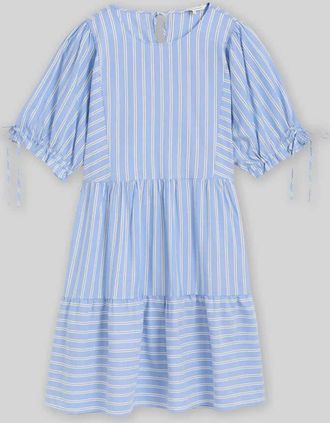Tom Tailor Denim Kleid aus Baumwoll-Mix mit Schleifen-Details