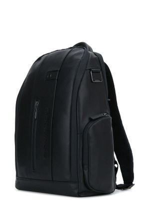 Piquadro Pelle Leather Backpack - Black