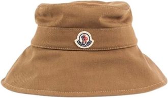 Moncler unisex, Accessoires, Brun, Taille: L Chapeau Bob &agrave; Cordon de Serrage