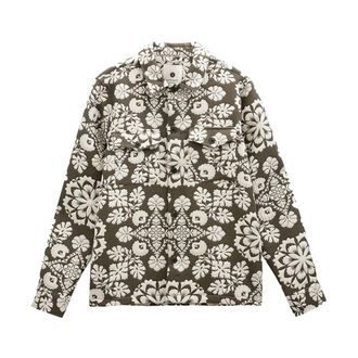 Anerkjendt Akoscar Flower Jacq Overshirt - - Shirts - Herren - Gr&uuml;n - L