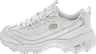 Skechers Dlites Fresh Start Chaussures de marche pour femme Blanc/argenté Taille 40 EU - 7 UK 10 US