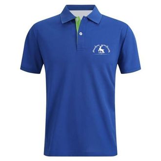 Generic Polo pour homme Chemises d&eacute;contract&eacute;es Slim Fit pour l&eacute;t&eacute; avec design imprim&eacute; pour un style quotidien, bleu fonc&eacute;, XXL